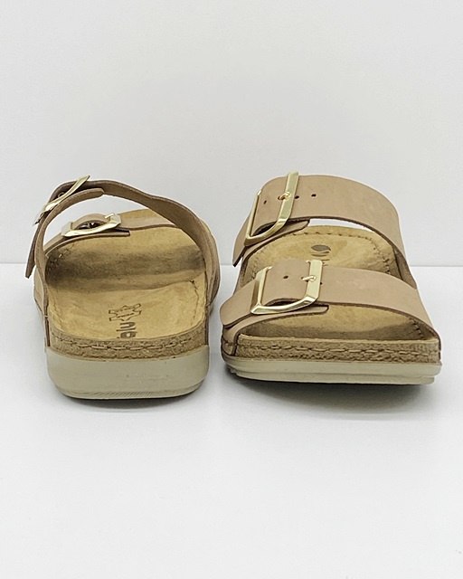 Inblu AA000065 beige, klapki damskie skórzane, tęgość G-H-J - obuwie ...